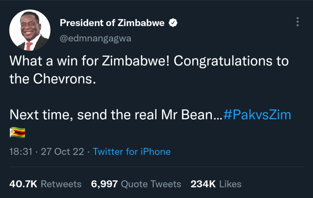 Zimbabwe Chevrons Beat Pakistan in Thrilling T20 World Cup Encounter ...